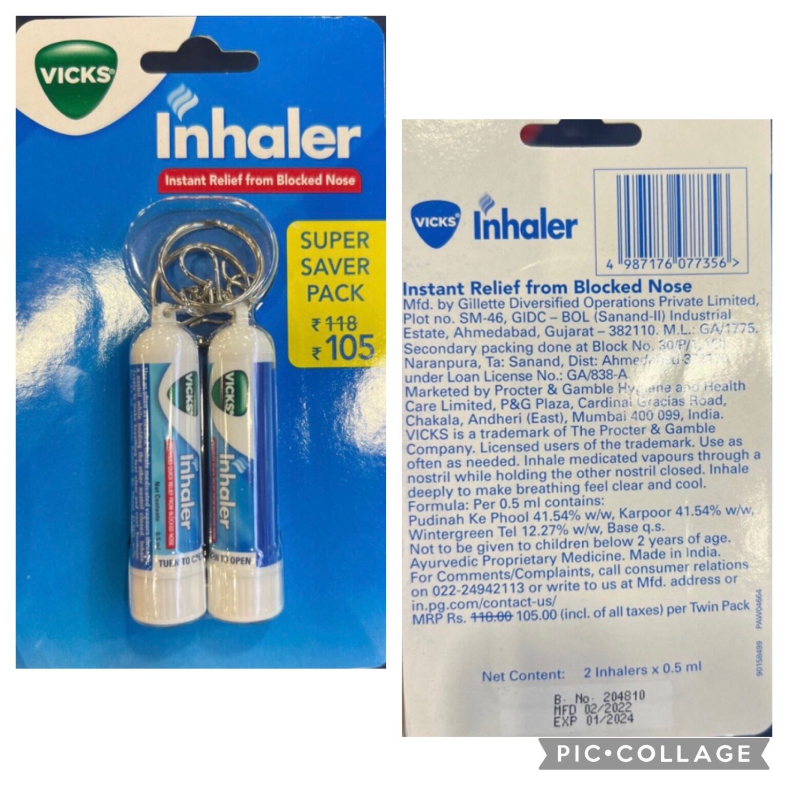 VICK’s 2-Pack Cold Inhalers – Big City Trading
